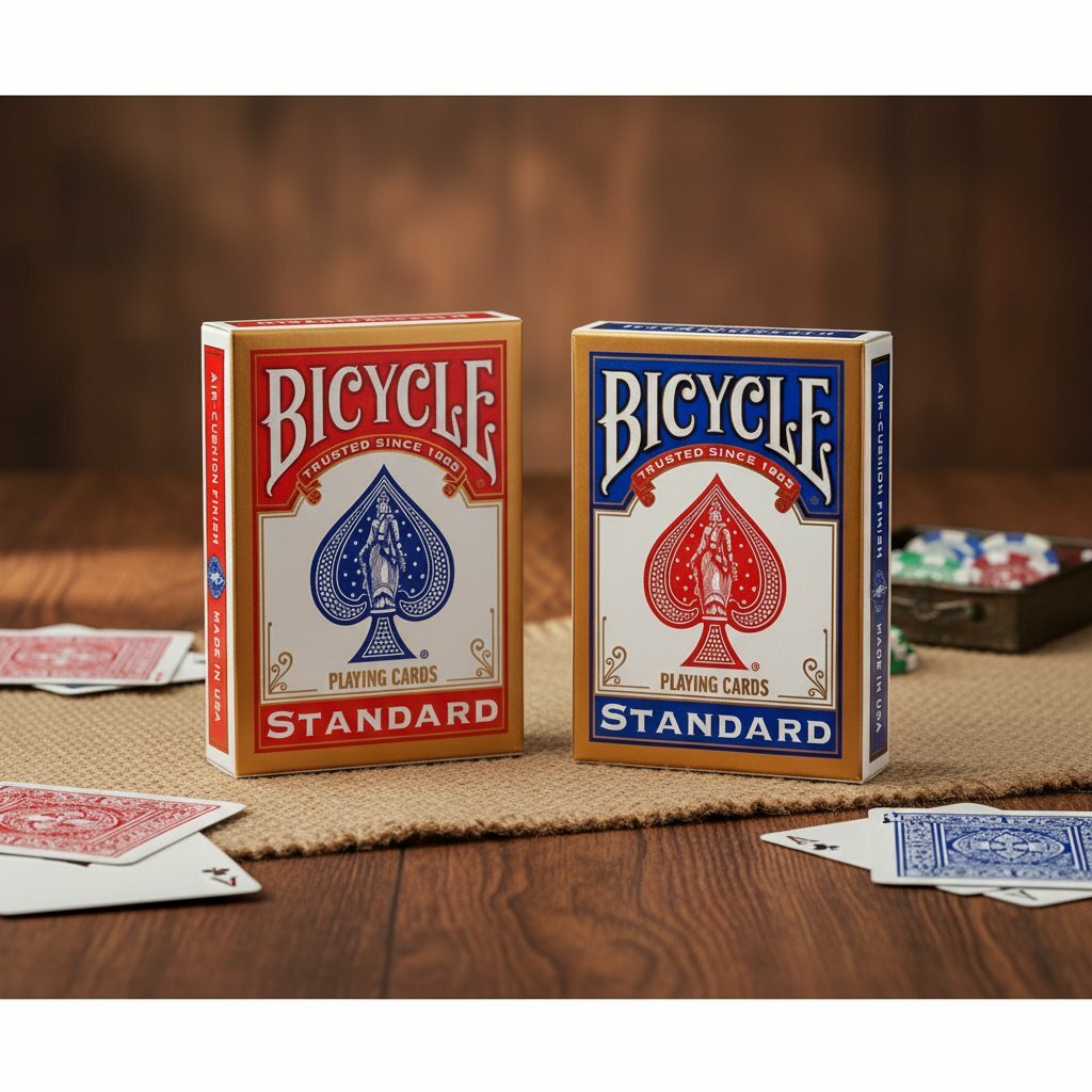 Карты игральные Bicycle Standard комплект из двух колод, красные и синие 64439