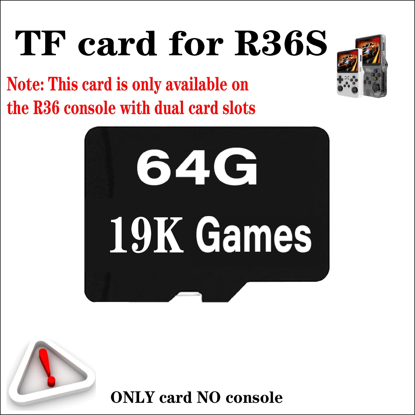 TF карта памяти 64ГБ для R36S - 19K игр