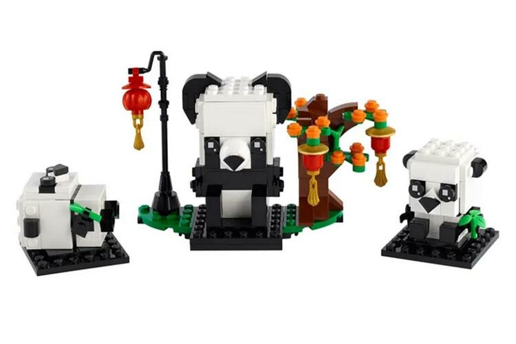 Пластиковые конструкторы унисекс LEGO BrickHeadz Набор "Удачная панда" 249 40466