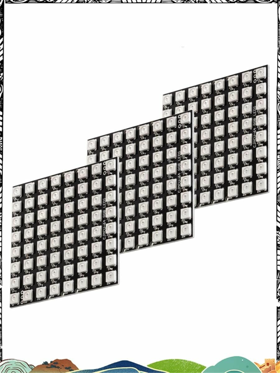 3 светодиодных матричных панели U 64 Модуль CJMCU-8X8, совместимый с и