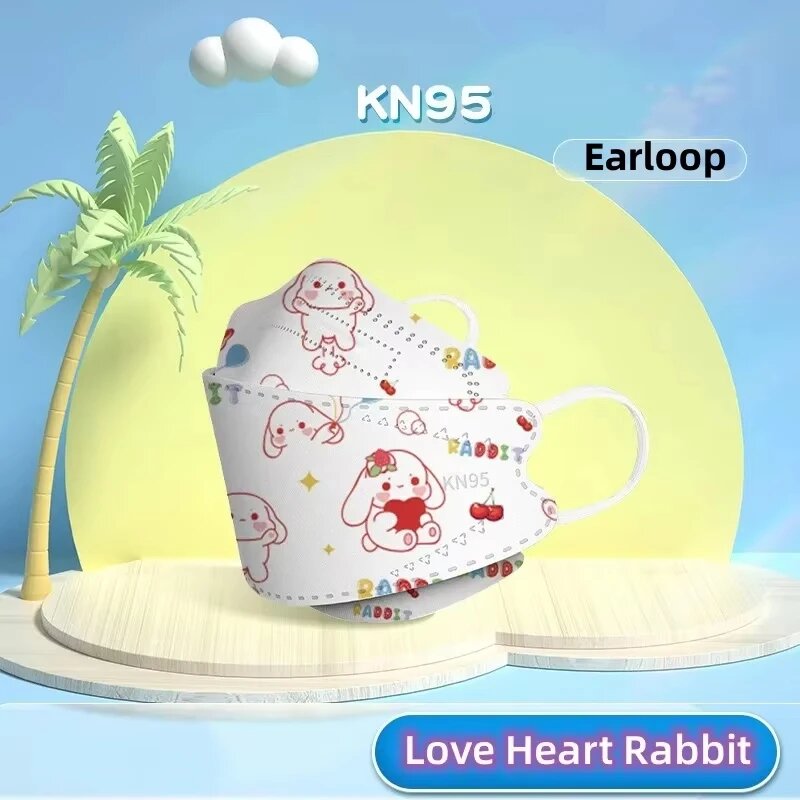 Набор детских масок для лица 10 шт 10PCS 3-7Y Rabbit