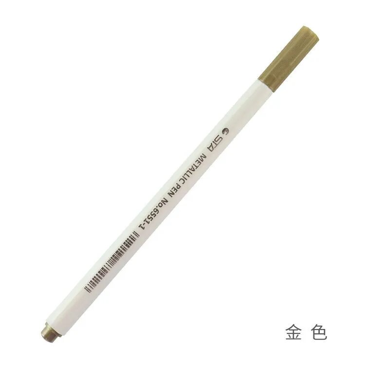 STA Metallic Pen No.6551-1 Золотой Маркер Акварельный для скетчинга Золотистый цвет Круглый корпус
