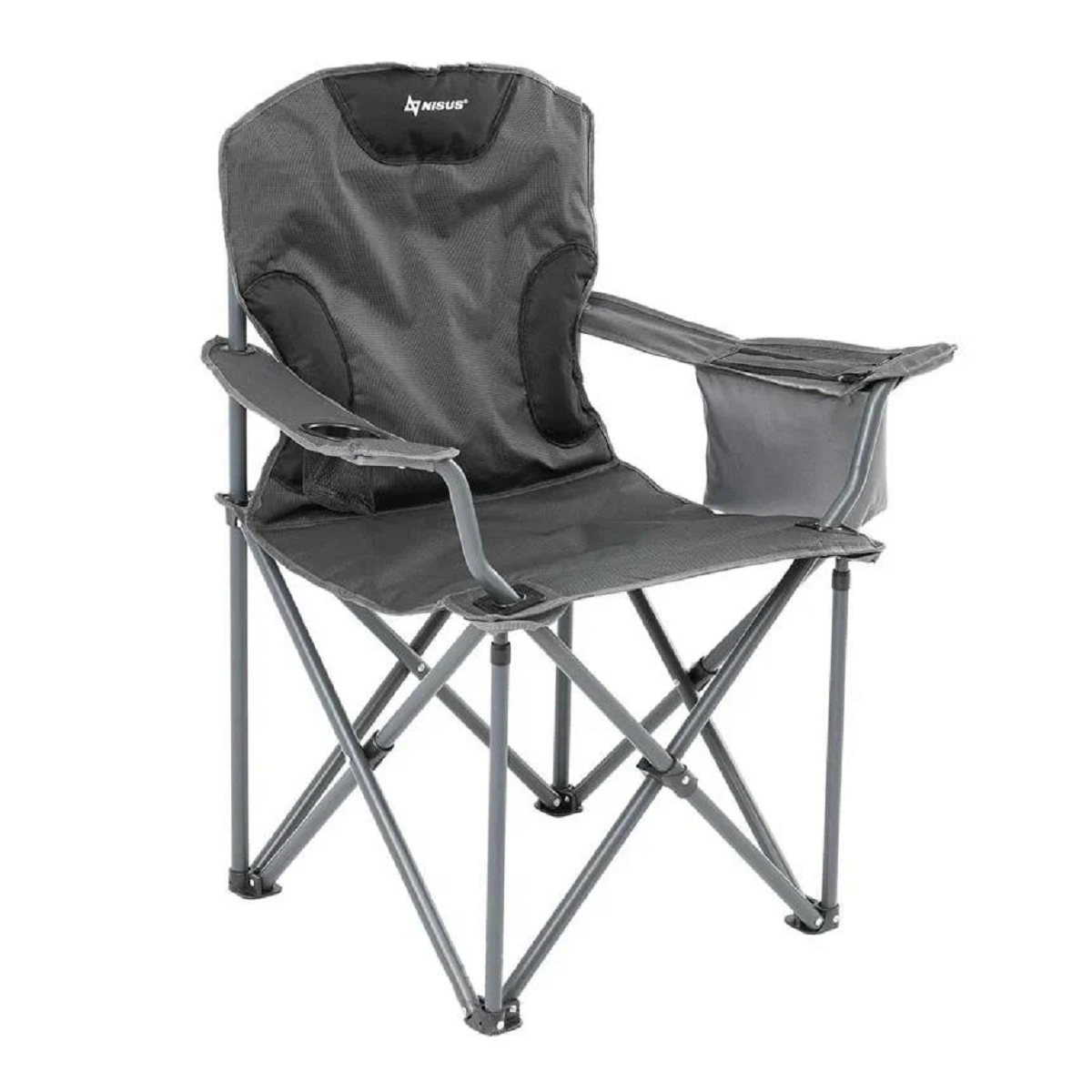 Кресло NISUS, складное, максимальная нагрузка до 150кг, стальное, серое