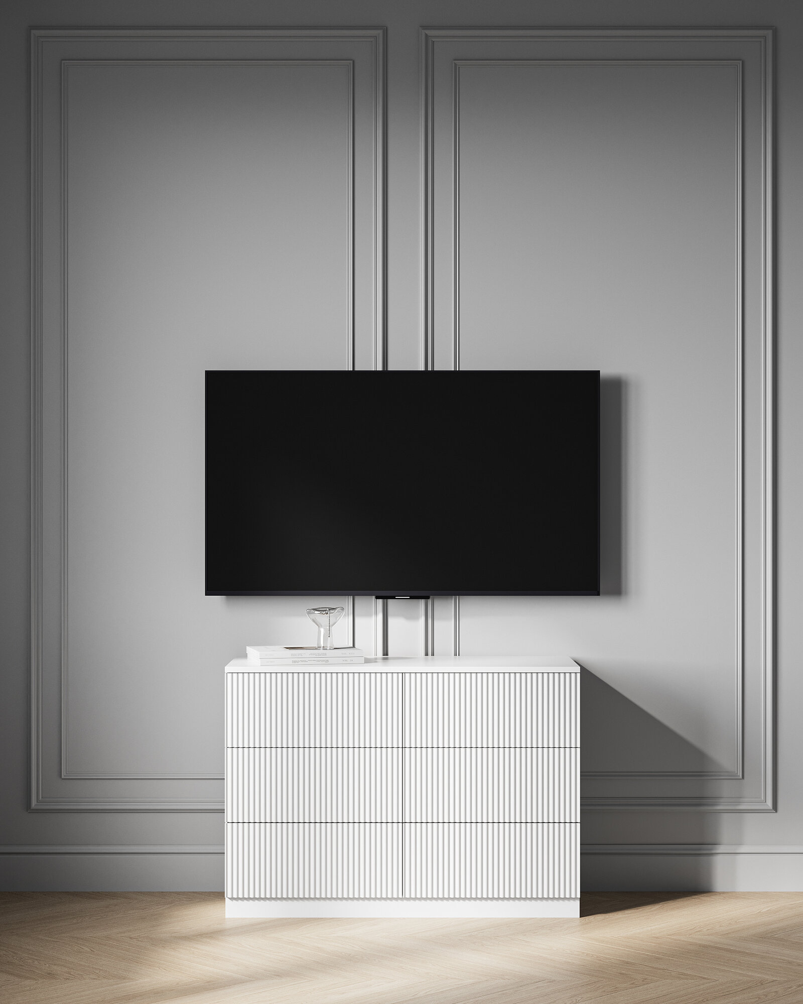 Комод Моника с ящиками для одежды и хранения вещей, современный стиль, МДФ фасады