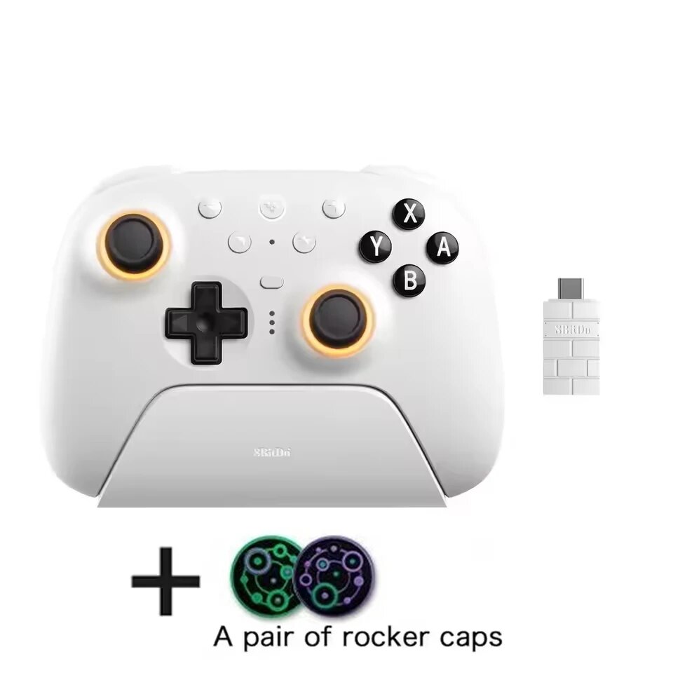 8BitDo — беспроводной Bluetooth-контроллер Ultimate 2 для Nintendo Switch 2, ПК, Windows 11 с зарядной док-станцией, джойстиками TMR и 8 скоростями