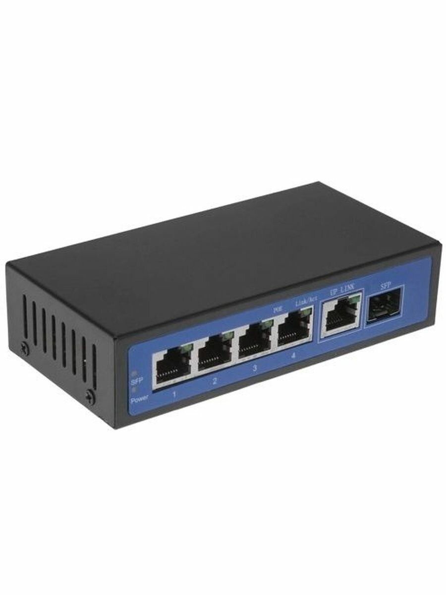 POE-коммутатор гигабитный 6-портовый без блока питания (ORIENT SWP-204POE-A/SFP GE 48V)