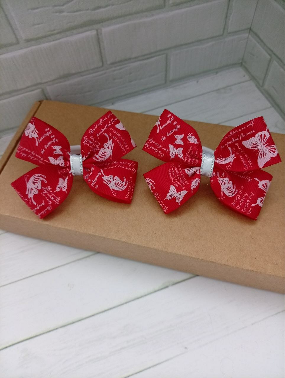 Бантики малышки из репсовой ленты 2 шт