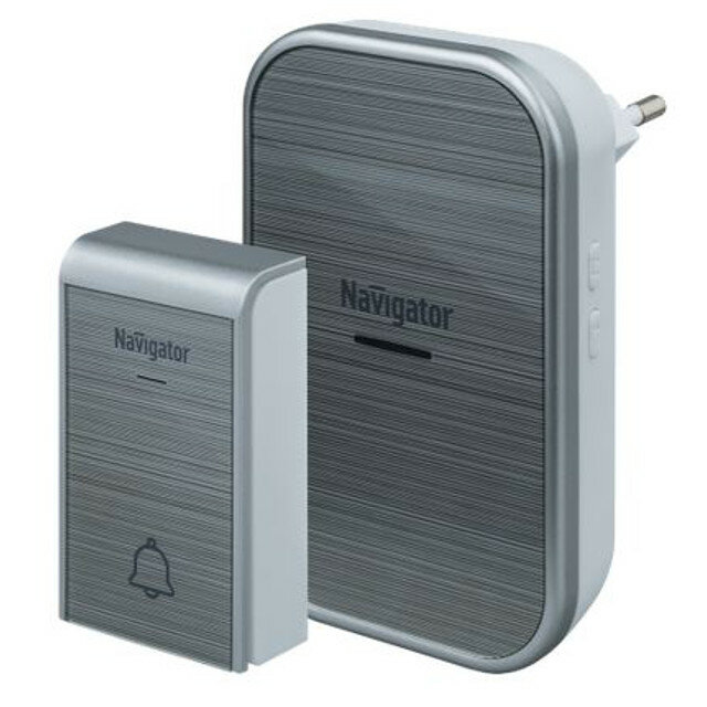 Звонок беспроводной Navigator, IP20/IP44, 230В/1x23А, серебро