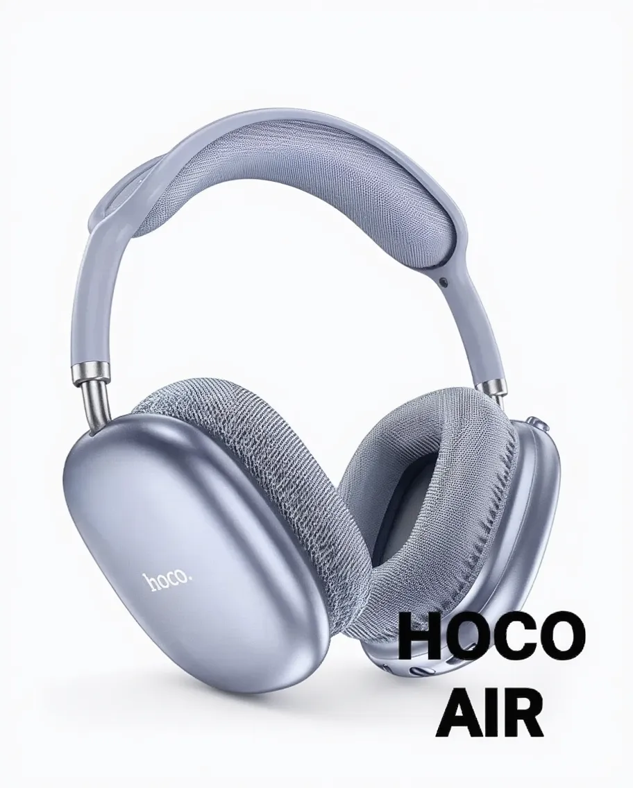 Наушники HOCO Air, накладные, Bluetooth 5.3, шумоподавление, влагозащита, синие
