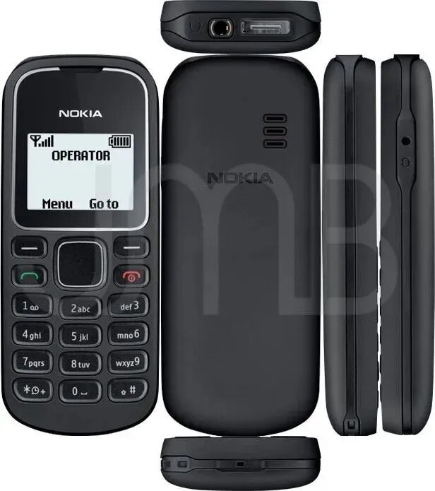 Мобильный телефон Nokia 1280, черный, классический, FM-радио, 2013 год, 4 МБ, 1 SIM