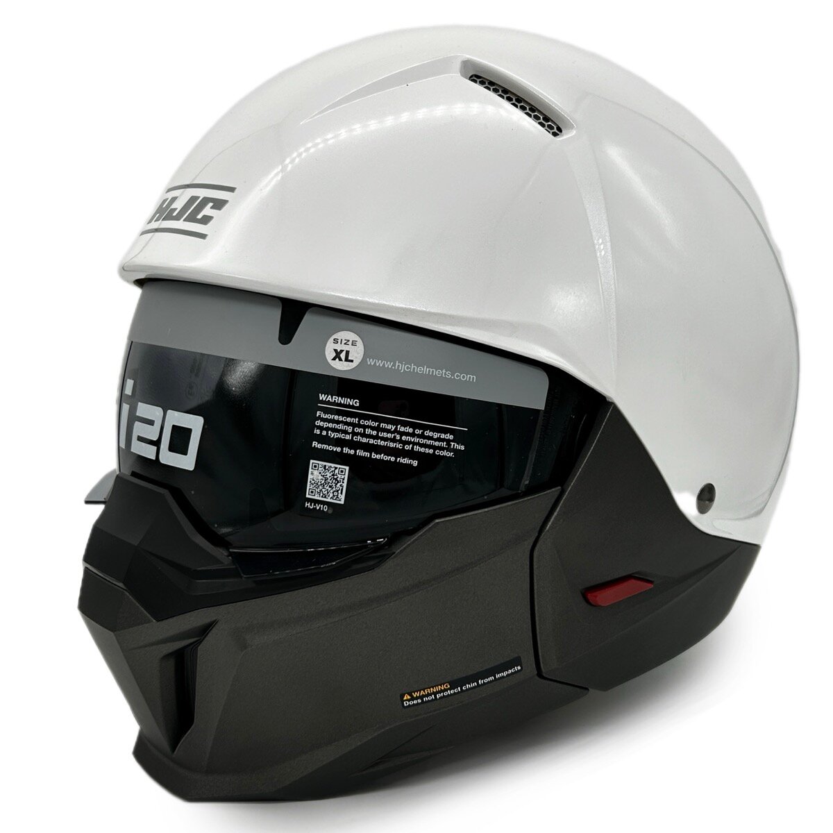Мотошлем HJC I-20 PEARL WHITE. L. Белый