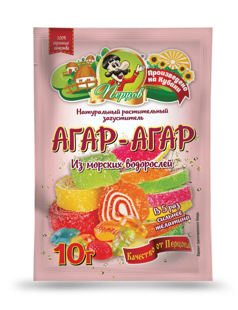 Агар-агар "Перцов" 10 грамм / Загуститель пищевой "Перцов" 10 грамм