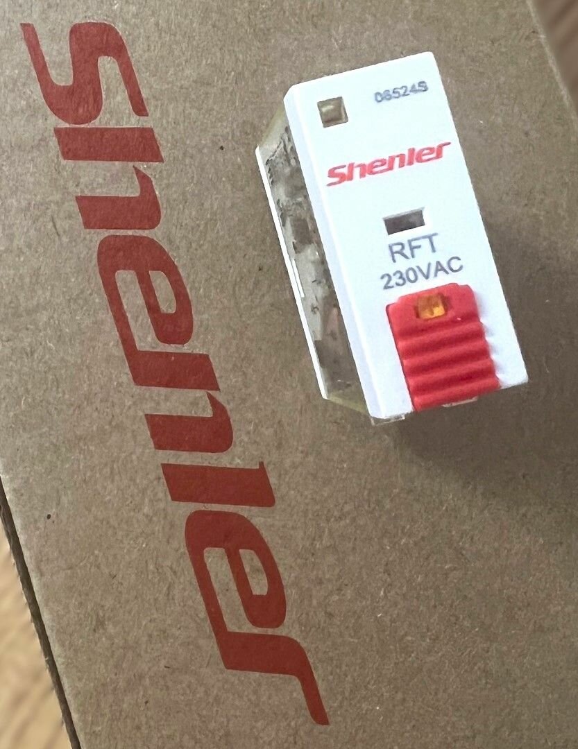 RFT1CO730LT_Промежуточное реле с кнопкой "тест" и светодиодом (1CO, 12A, 230VAC)_SHENLER