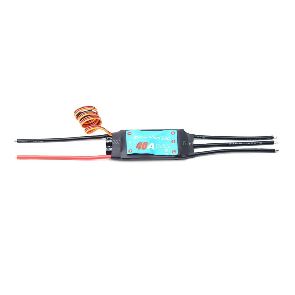 40A Бесщеточный двунаправленный электронный регулятор скорости ESC для RC Car