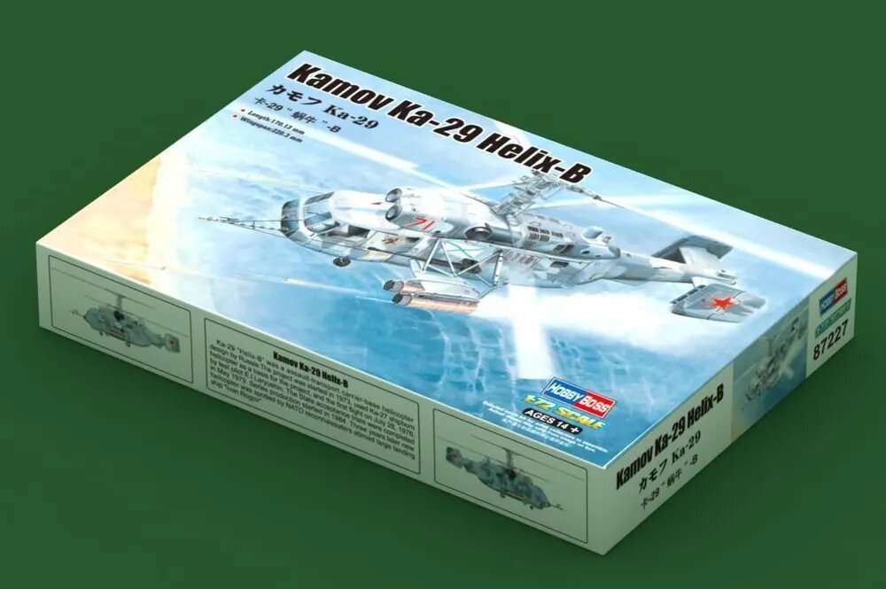Сборная модель HOBBY BOSS 1/72 87227 Советский Союз Kamov Ka-29 Helix-B - детализированная модель вертолета для сборки — фото 1
