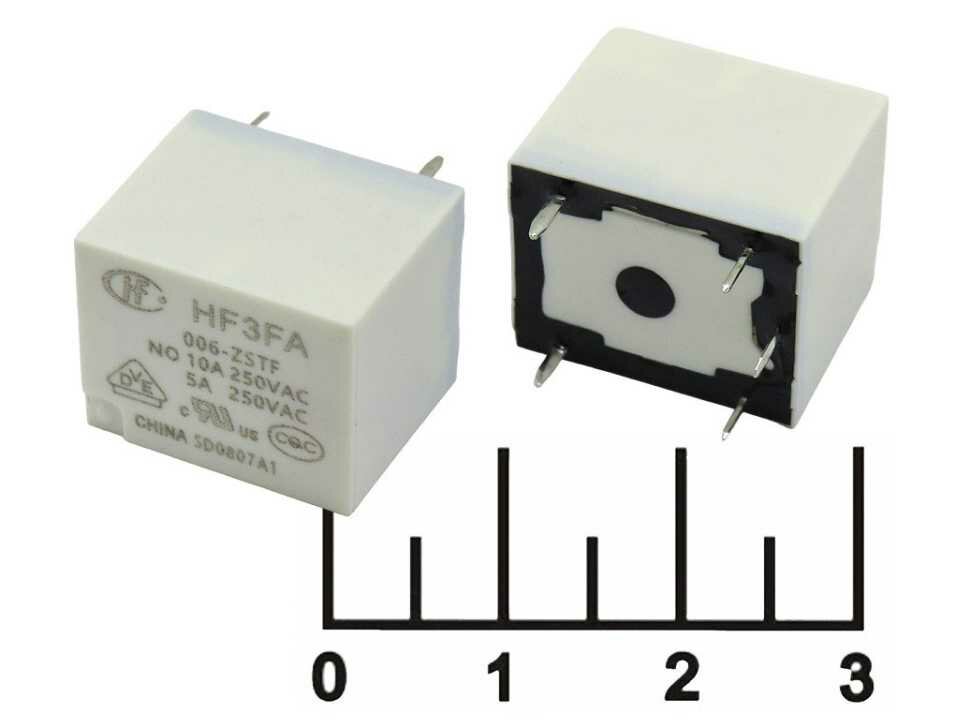 Реле =6V 10A/250V HF3FA/006-ZSTF
