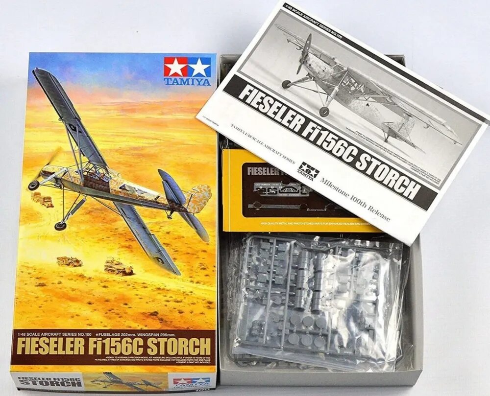 TAMIYA 61100 1/48 Новая модель немецкого самолета - разведчика "Fieseler Fi156C Storch"
