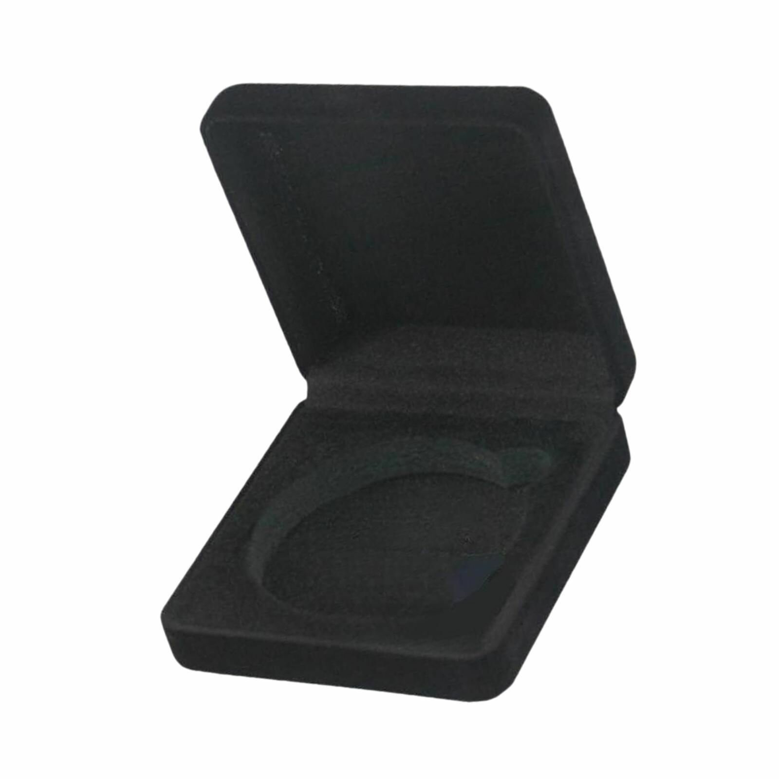 Бархатная коробка для монет, футляр для хранения наград, черная, 55 мм