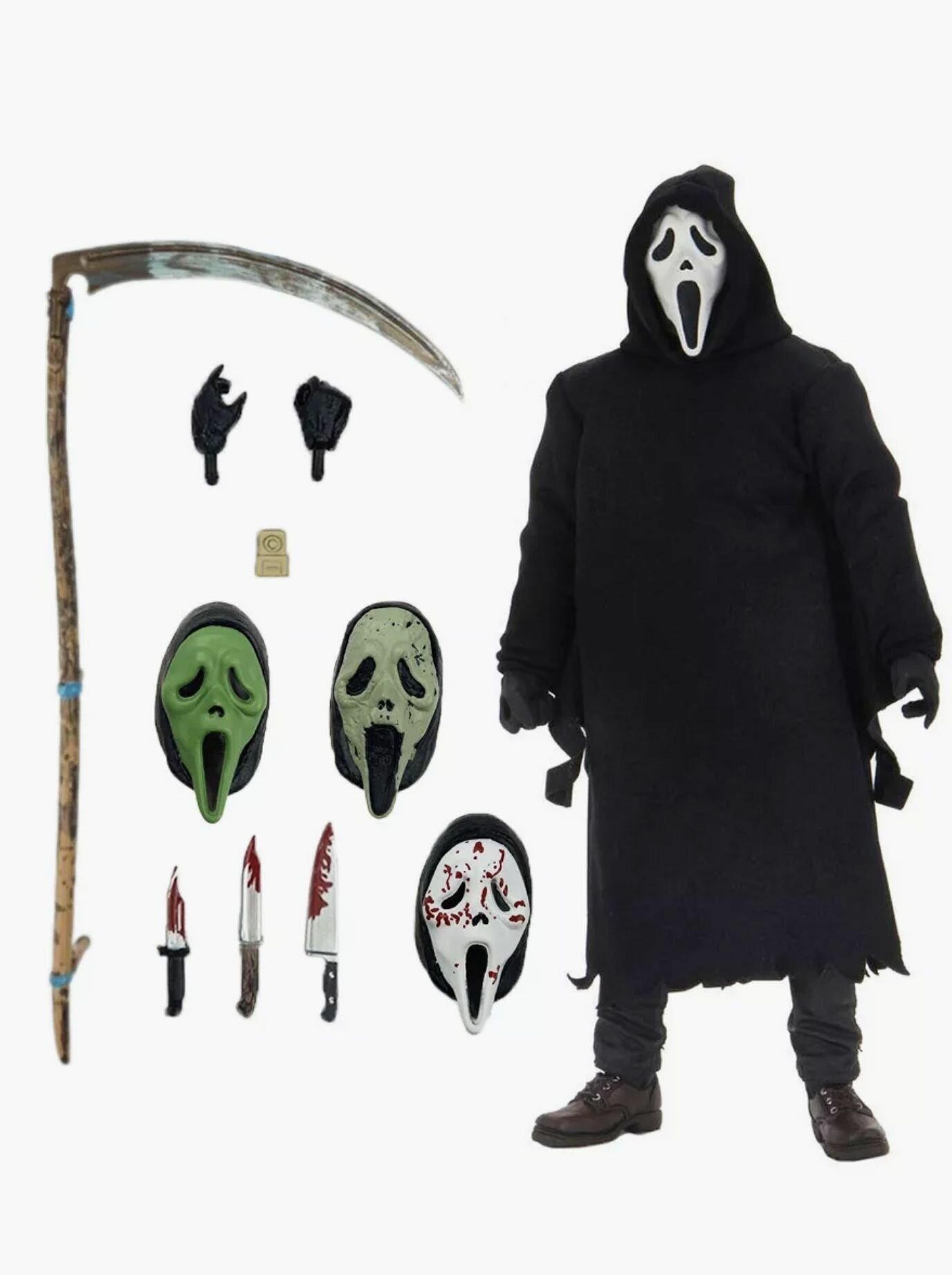 Фигурка NECA "Крик Призрачное Лицо", с аксессуарами, пластик, 18см, 11 элементов