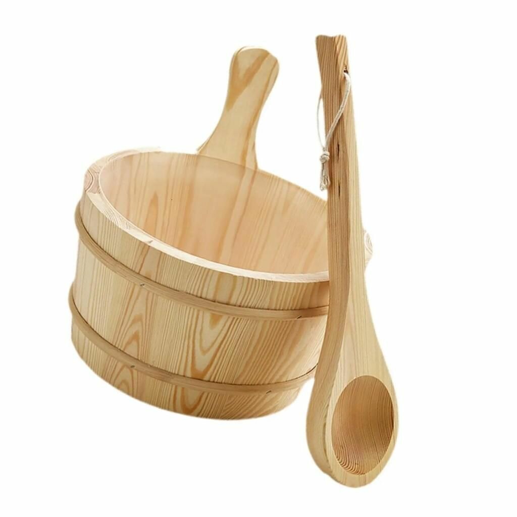 Большая банная кадка 4л с ручкой