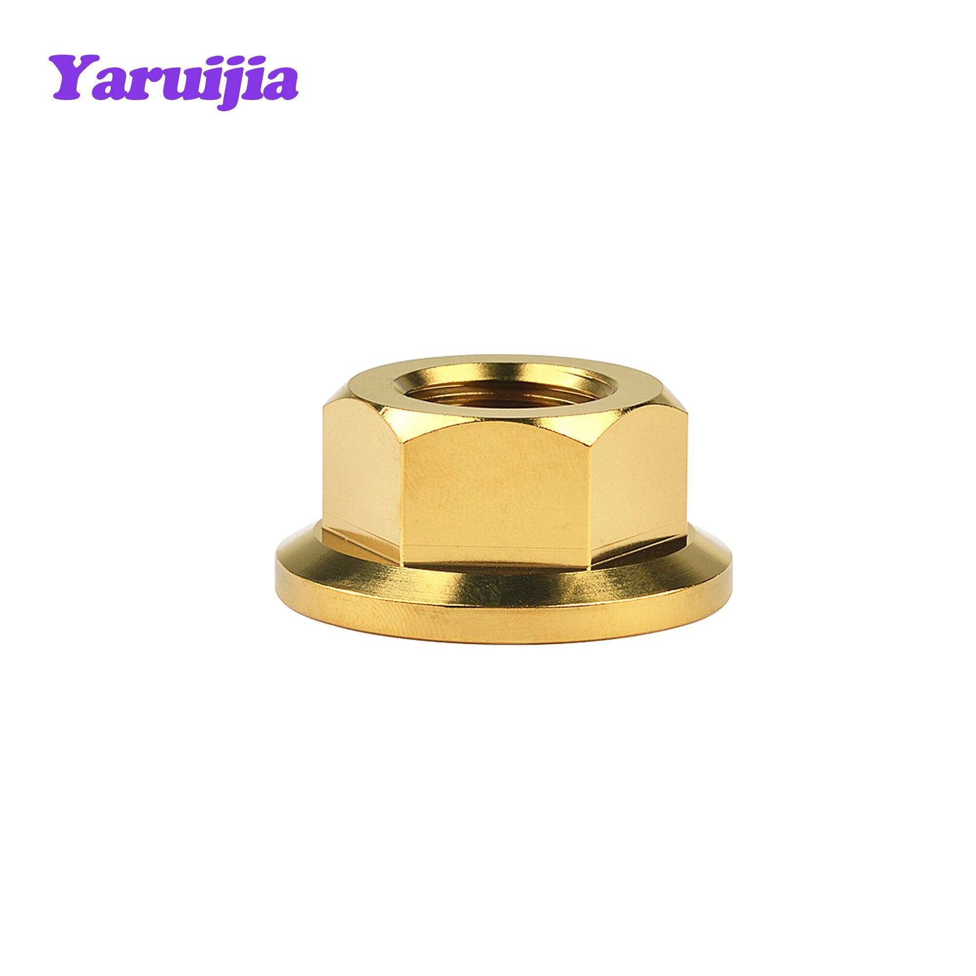 Титановые фланцевые гайки Yaruijia M5/M6/M8/M10/M12/M14/M16 M12 Pitch 1.25, Gold