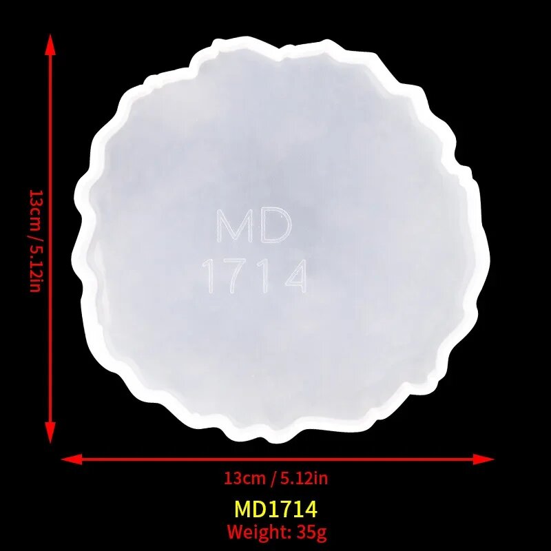 Силиконовая форма для смолы MD1714, 13x13 см