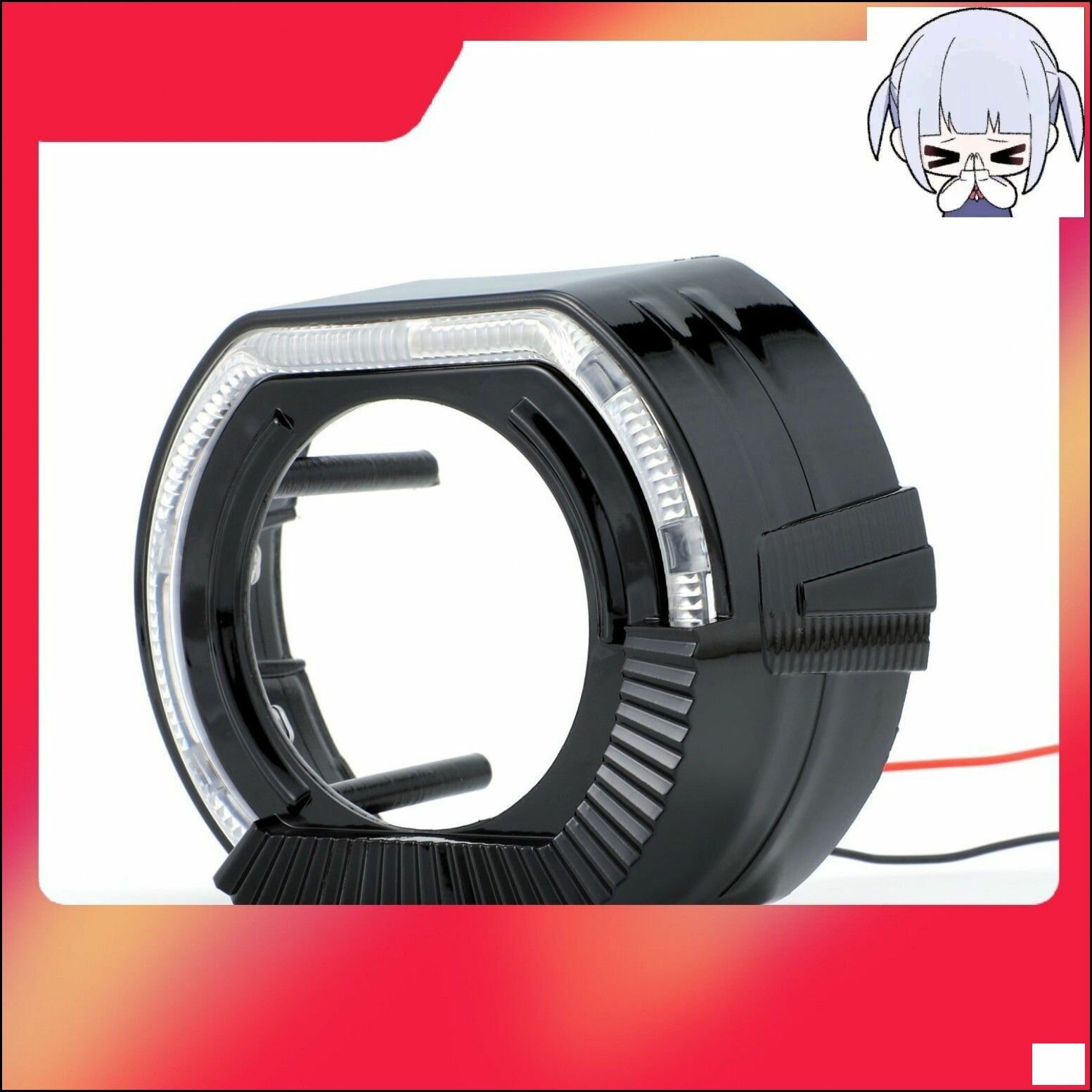 Эксклюзивная маска BiLED Биксенон 3.0 дюйма с ангельскими глазками, комплект 2 штуки в черном и серебре-888