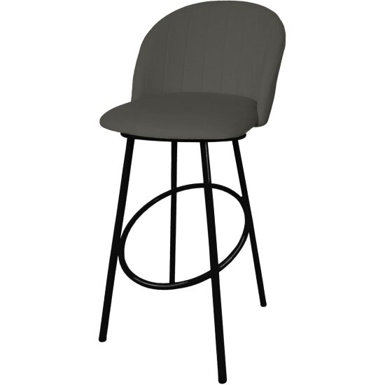 Комплект стульев домашних M-group полубарный, серый, чёрные ножки (2 шт), шт