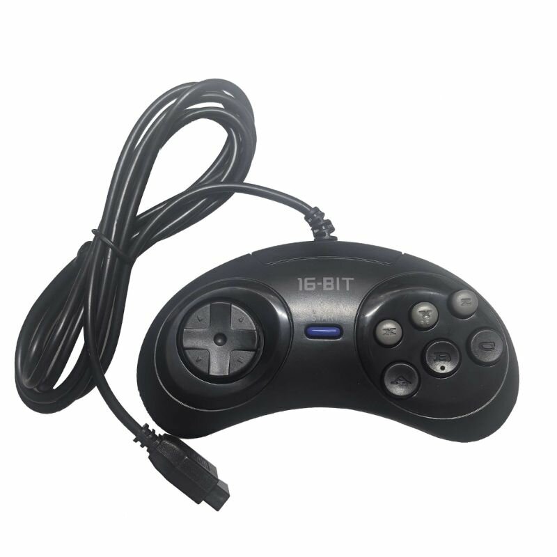 (1 шт.) Проводной геймпад SEGA 16bit, 9-пиновый