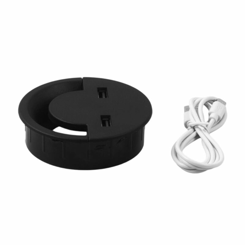 (1 шт.) Заглушка-уплотнитель для отверстий в столе под провода, короб для зарядников - отверстие 60 мм