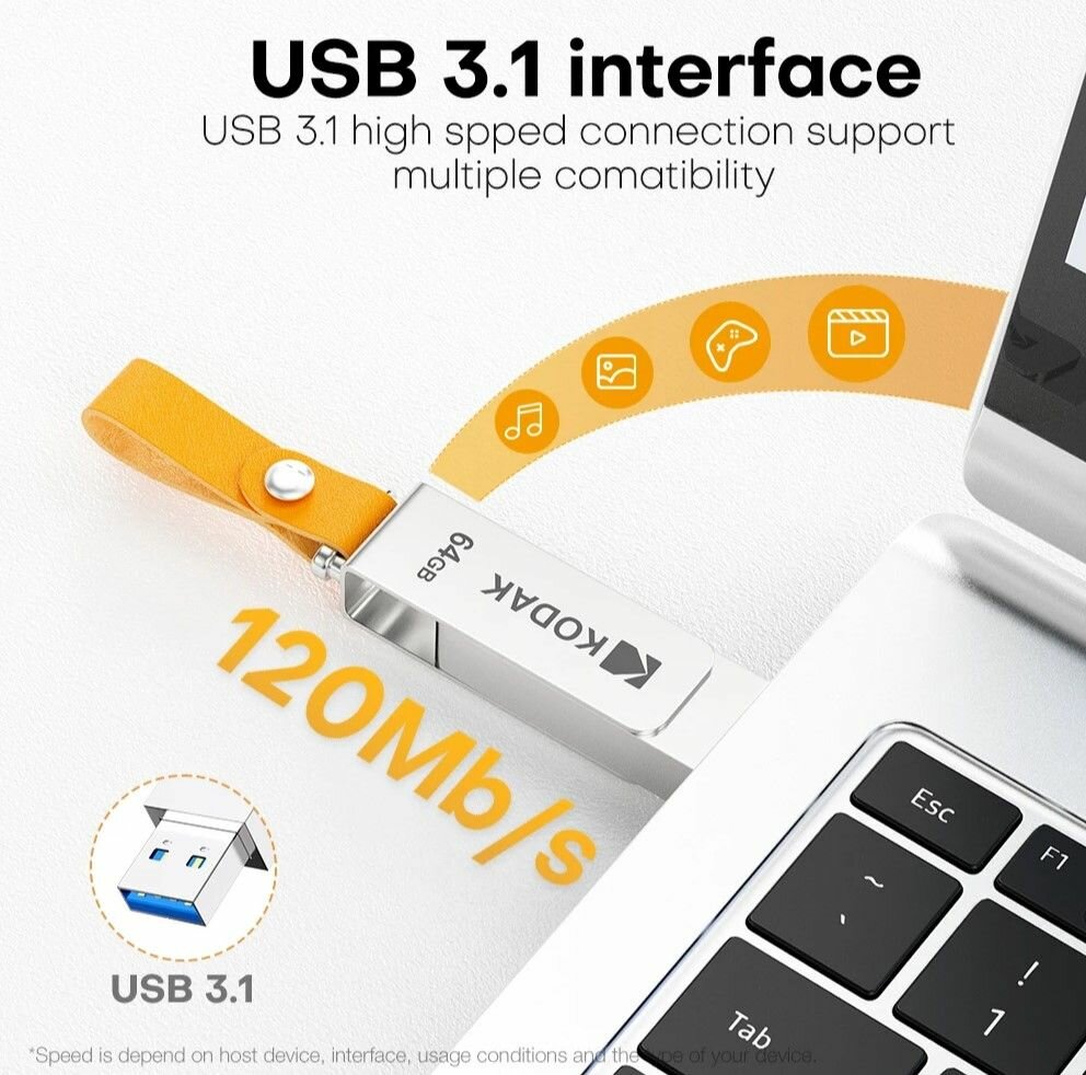 EKMMD64GK133 USB-накопитель 64 ГБ Flash Drive 3.1 K133