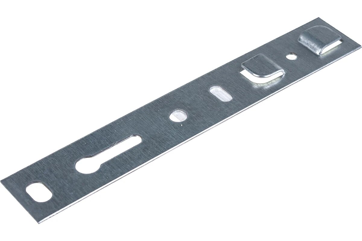 Пластина оконная Gigant 150х25мм 1.2 мм для профилей KBE и VEKA, оцинкованная анкерная пластина с диаметром монтажных отверстий 5 мм