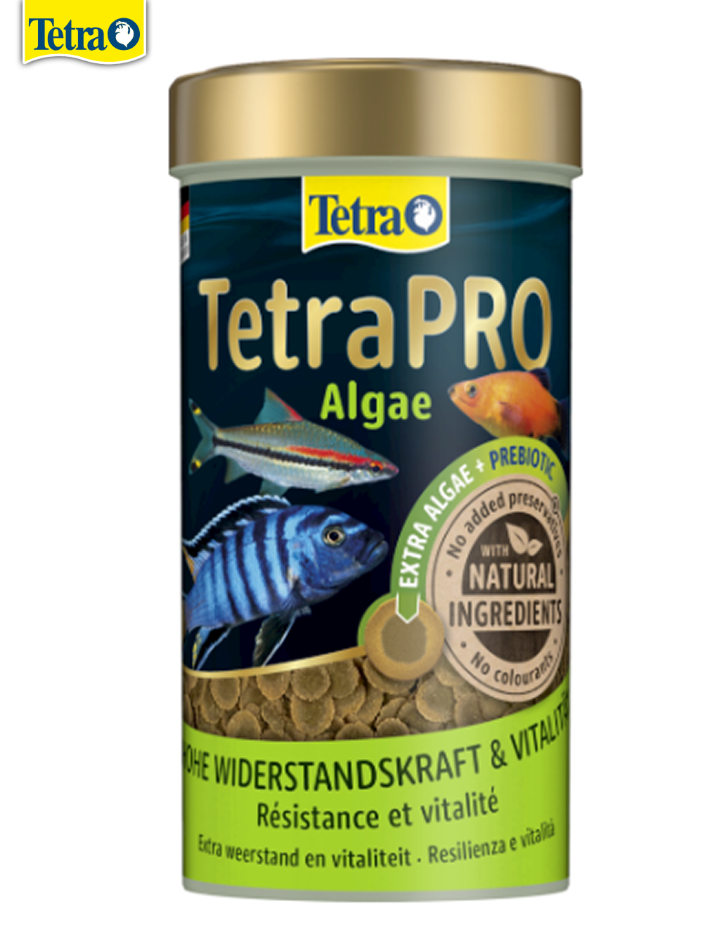 Корм для рыб TetraPro Algae Multi-Crisps 250мл для здоровья и энергии декоративных рыбок — фото 1