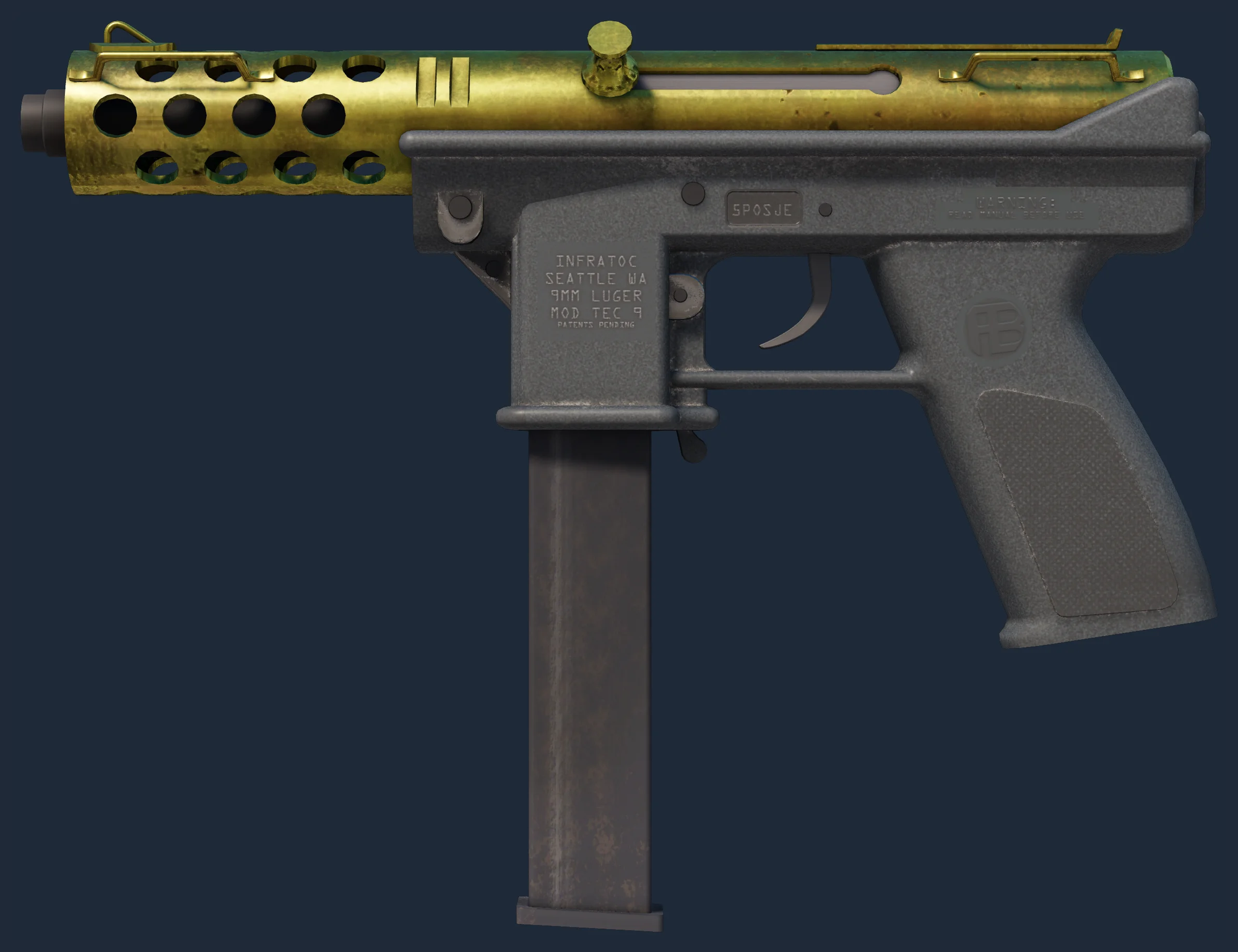 Сувенирный Tec-9 | Латунь (Поношенное) Скины CS2 с быстрой автовыдачей steam trade