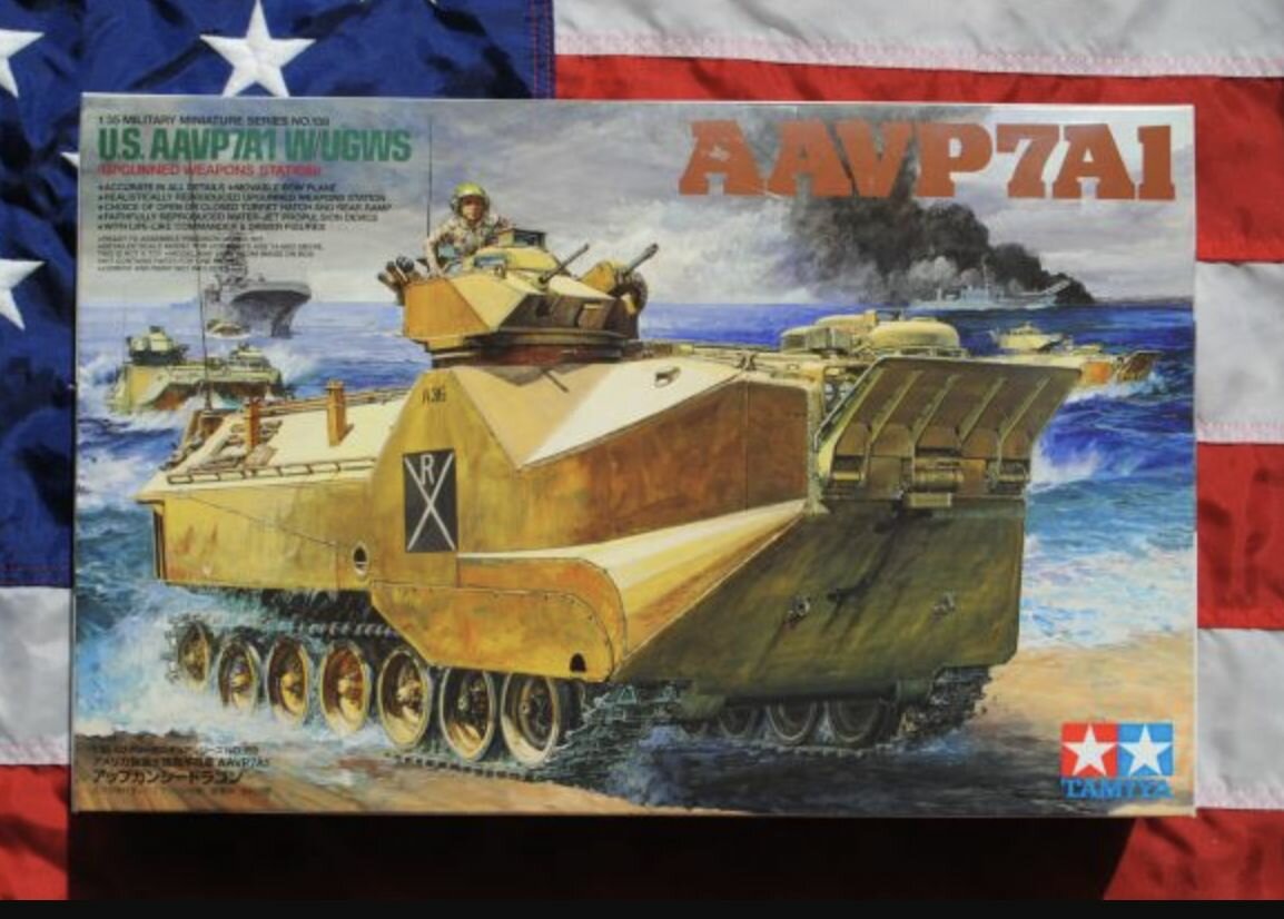 Tamiya 35159 1/35 Сборная модель БТР морской пехоты США AAVP7A1 с башней UGWS