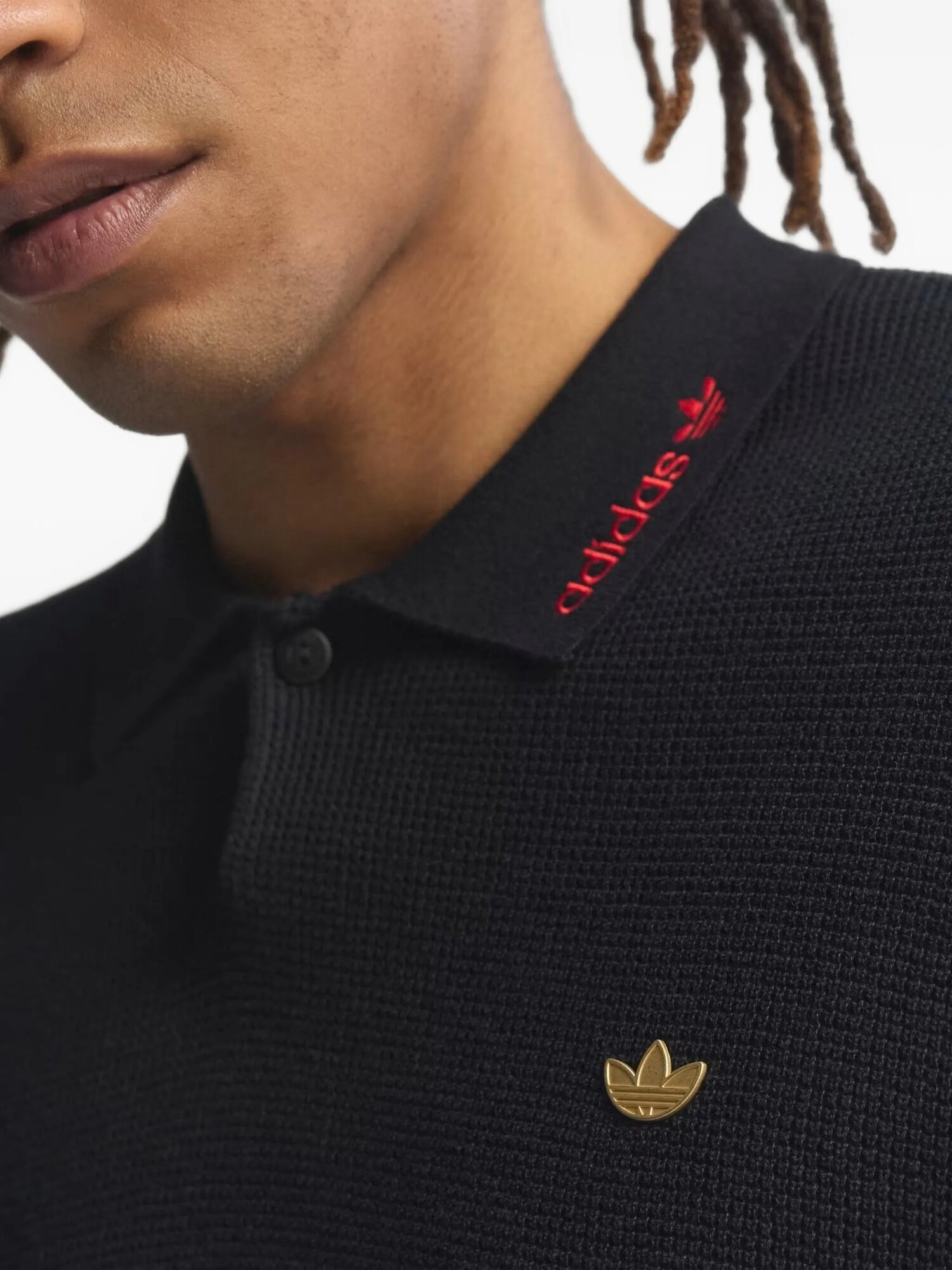 Рубашка adidas, размер L, black / black — фото 1