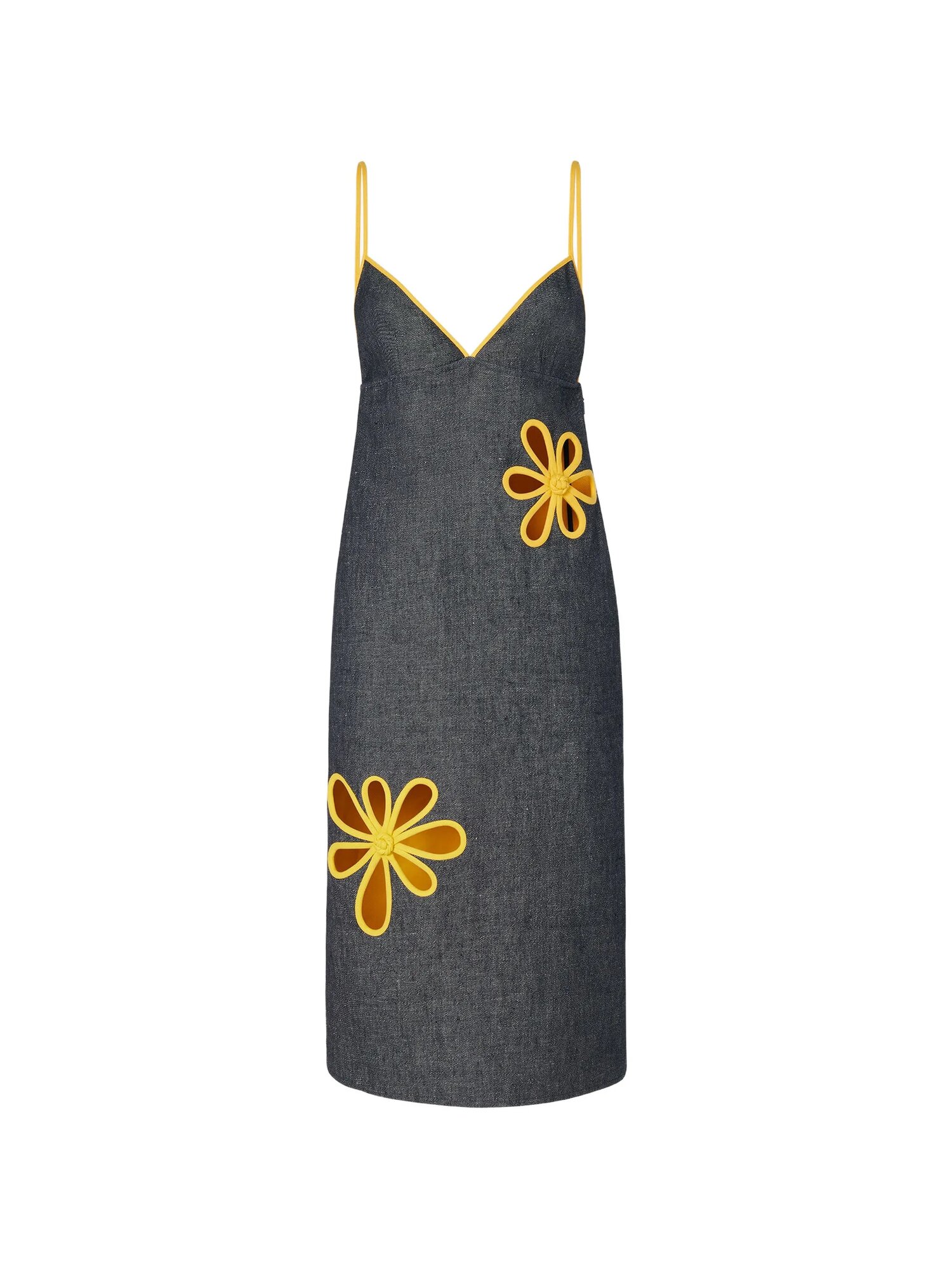 Платье Flower-appliqué midi dress