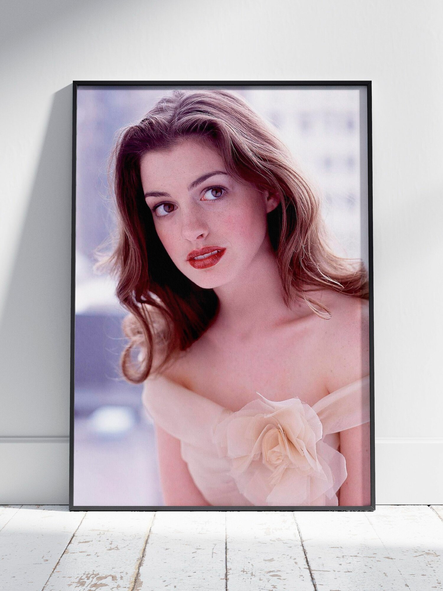 Плакат на стену для интерьера Энн Хэтэуэй (Anne Hathaway 48) - Постер по актеру фильма, кино, сериала формата A4 (21x30 см)