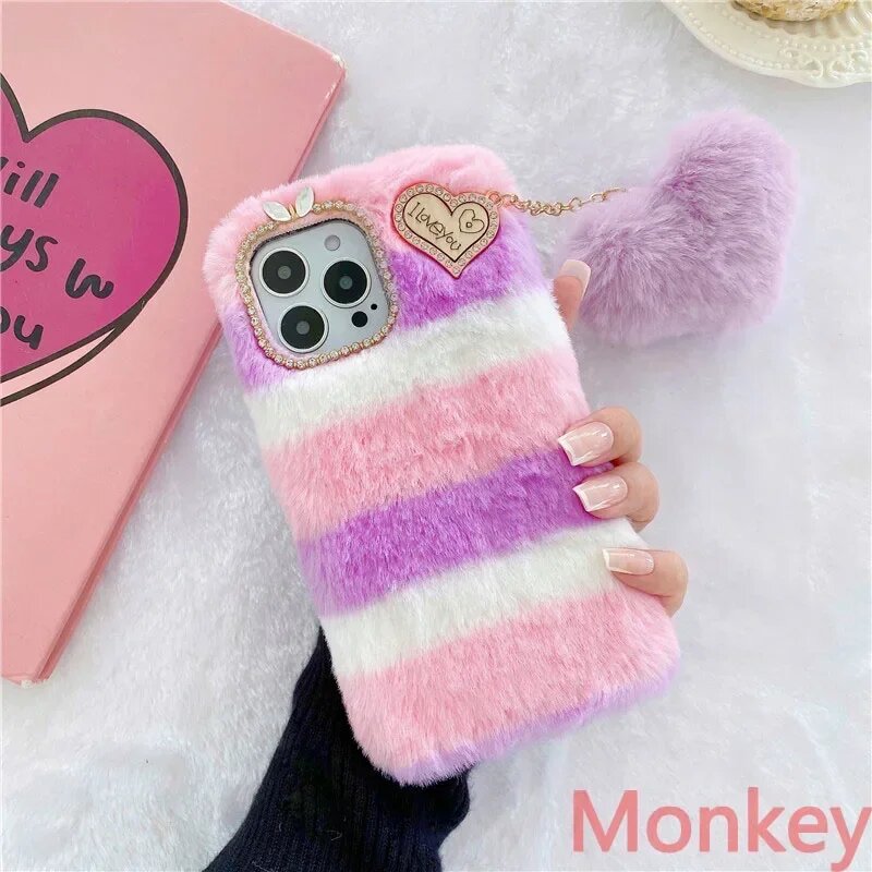 Пушистый чехол для Oneplus 7 Pro Love pendant ZP