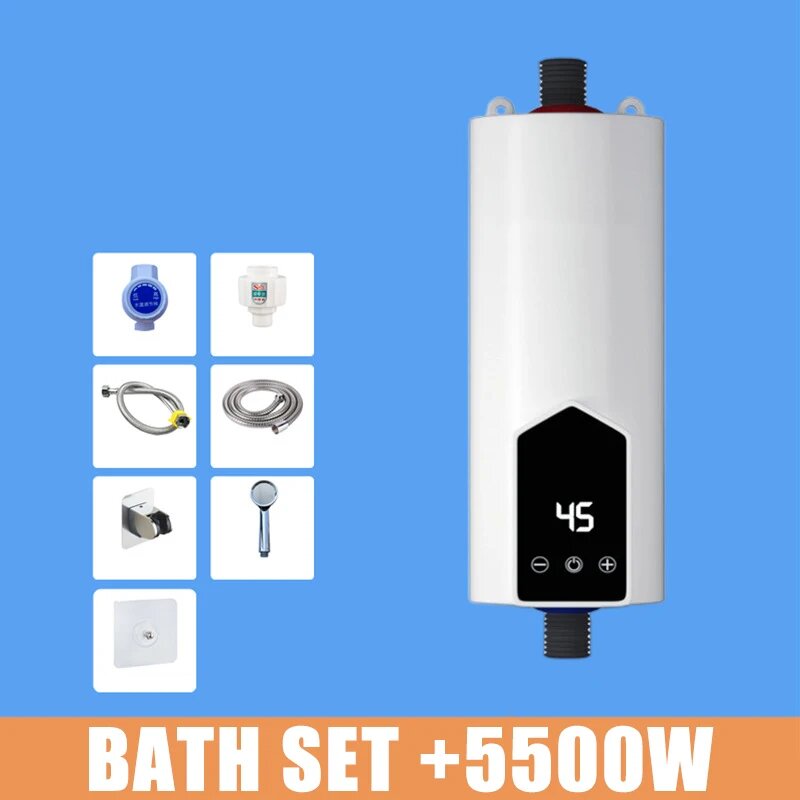 Проточный водонагреватель 5500 Вт, Цвет: Bathroom 220V