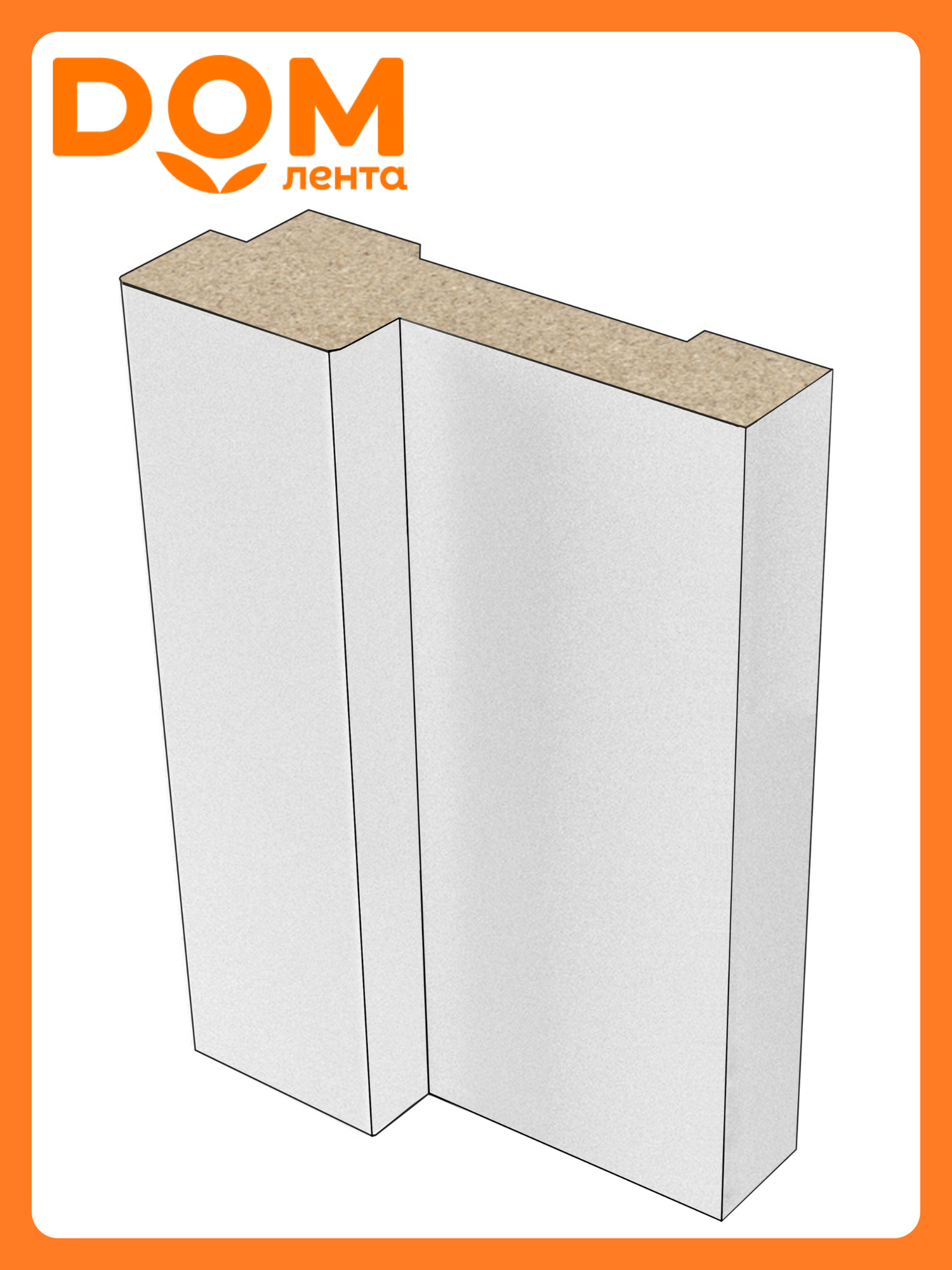 Дверная коробка Verda Палитра Стандарт, белая, МДФ, ПВХ, 26x2070x80 мм, 2,5 шт.