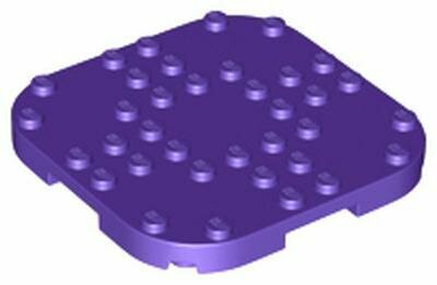 Деталь Lego 66790 Plate, Modified 8 x 8 with Rounded Corners and 4 Feet