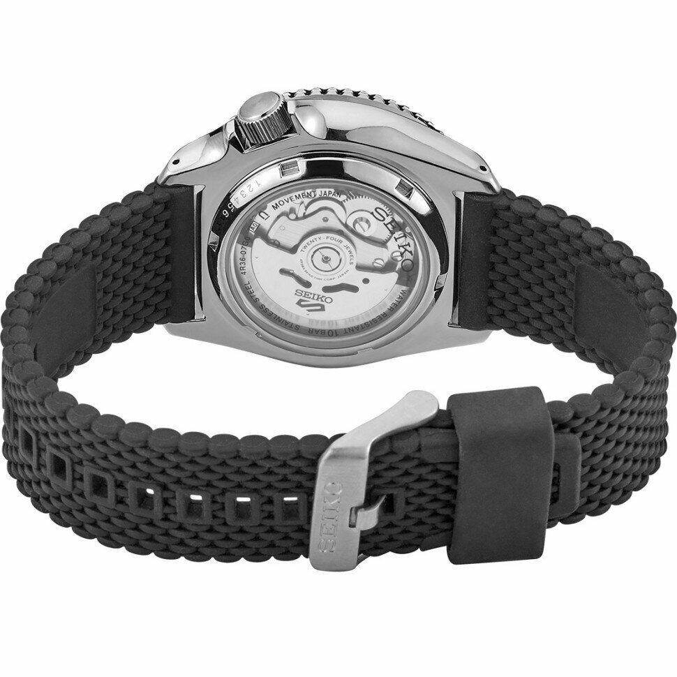 Наручные часы SEIKO 5 Sports, синий, черный, серебряный — фото 1