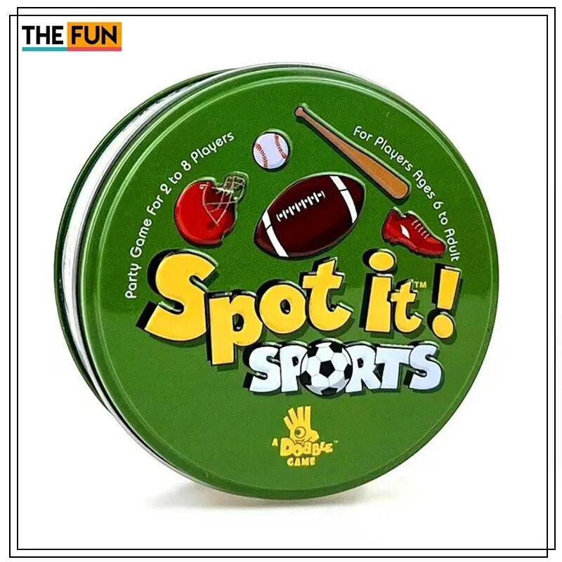 Настольная игра Доббль/ Дубль Spot it! Spots Спорт- отличное развлечение для всей семьи и забавный подарок на Рождество!