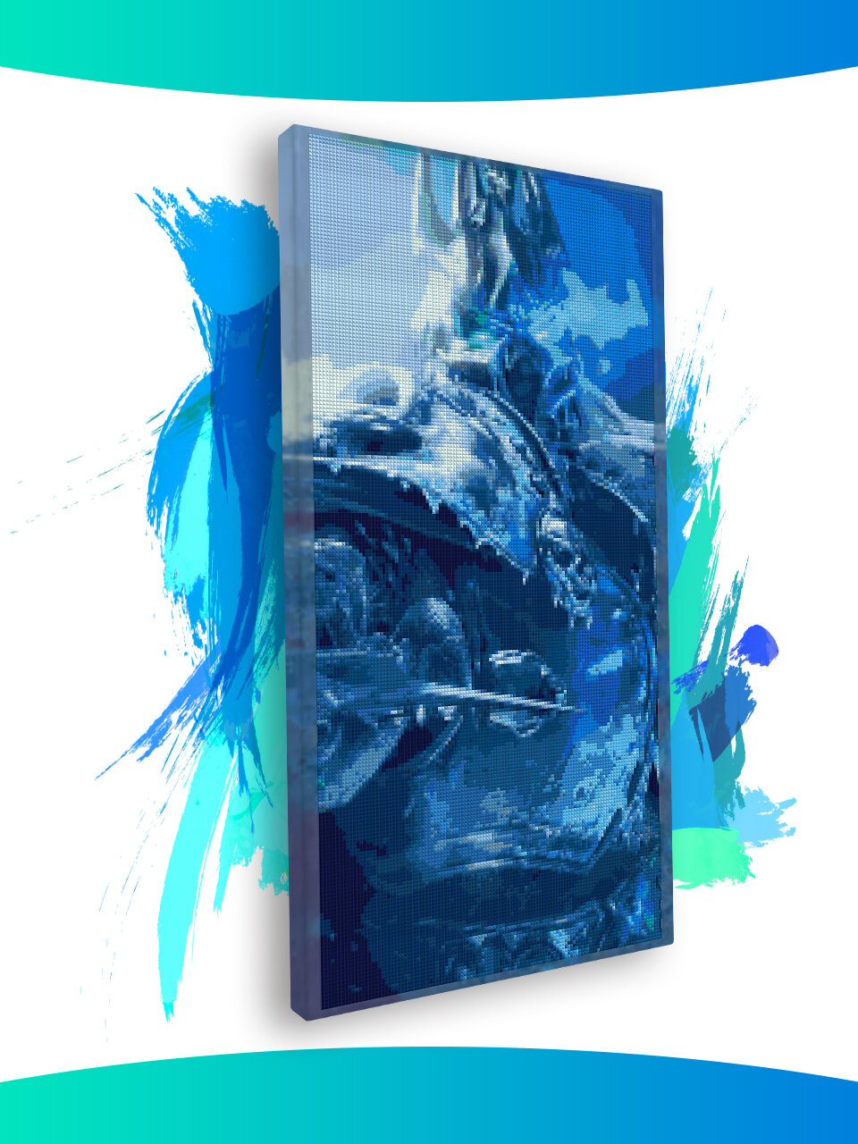 Алмазная мозаика на подрамнике - вышивка - WoW - Король Лич 30х60 см