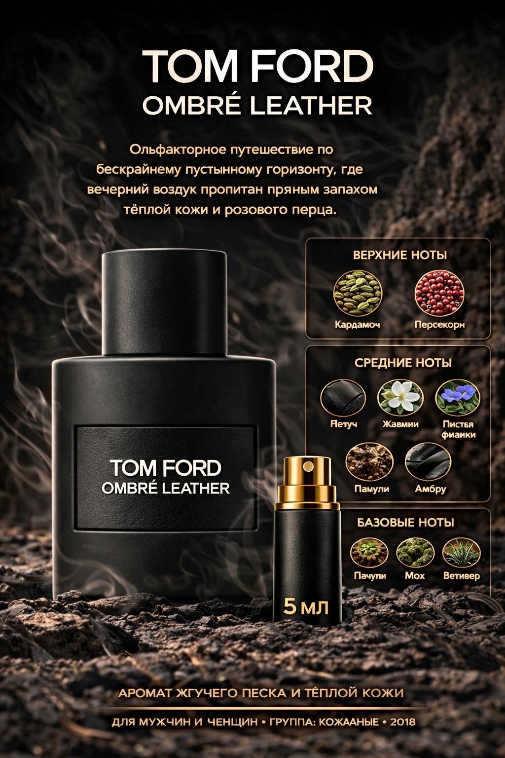 TOM FORD OMBRE LEATHER Парфюмерная вода для мужчин 5 мл