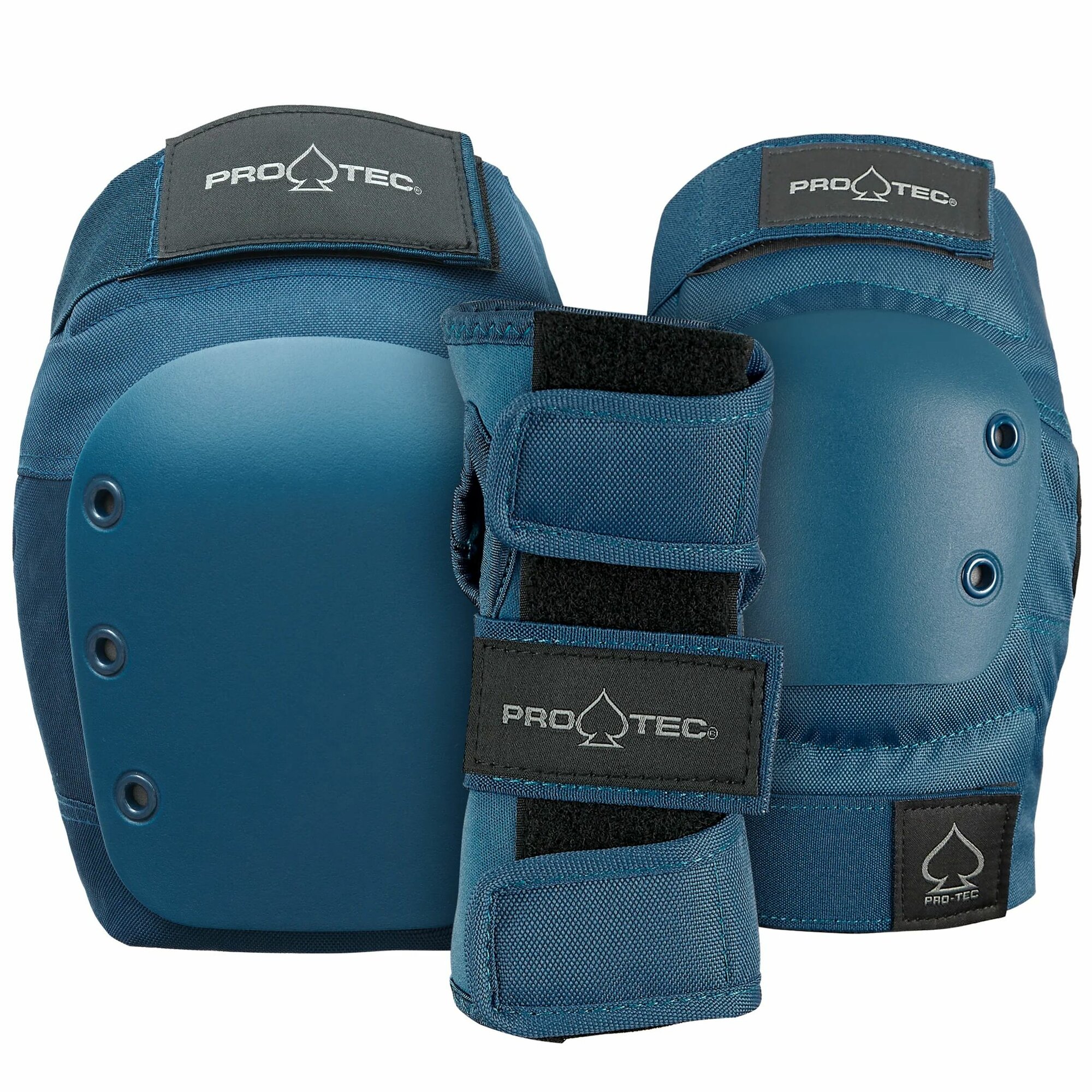 Набор защиты (колени, локти, запястья) PRO-TEC STREET ADULT 3-PK PAD SET OPEN-BACK BLUE
