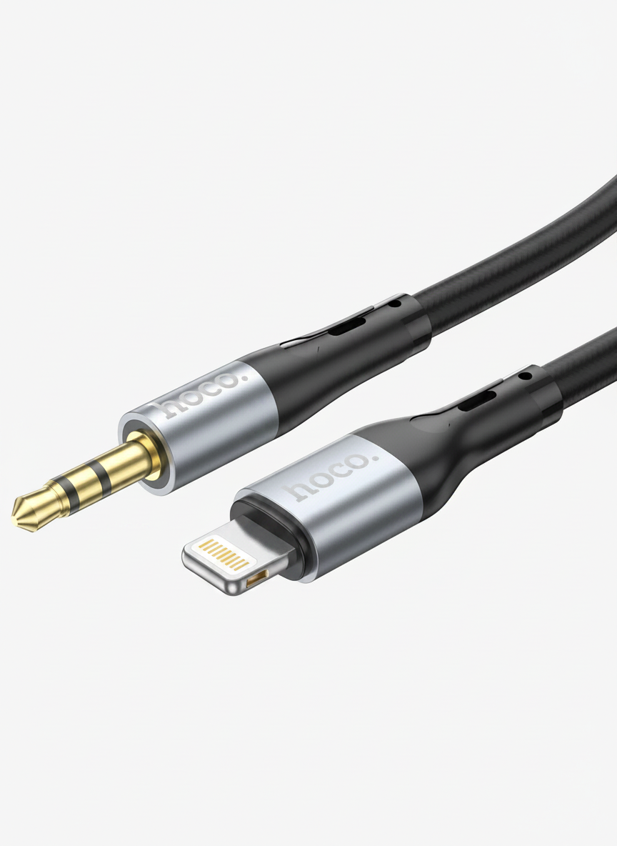 Аудио кабель AUX 3,5 - Lightning для iPhone, аукс для машины, смартфона, планшета, наушников, колонок, силиконовый