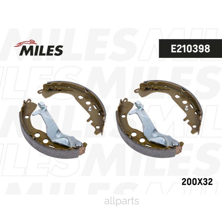 MILES E210398 Колодки тормозные барабанные TOYOTA ALLION/CELICA COROLLA/PRIUS/VITZ/YARIS