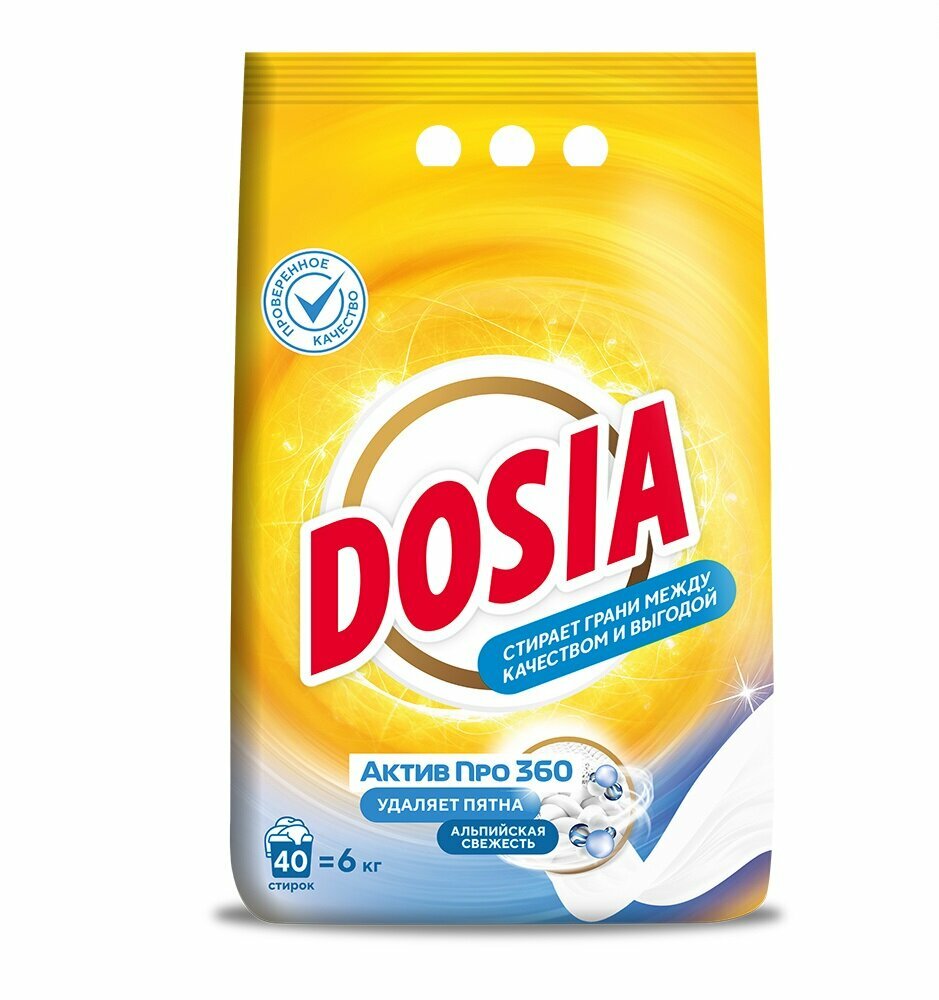 Прошок Dosia Optima для стирки Альпийская Свежесть, 6000г